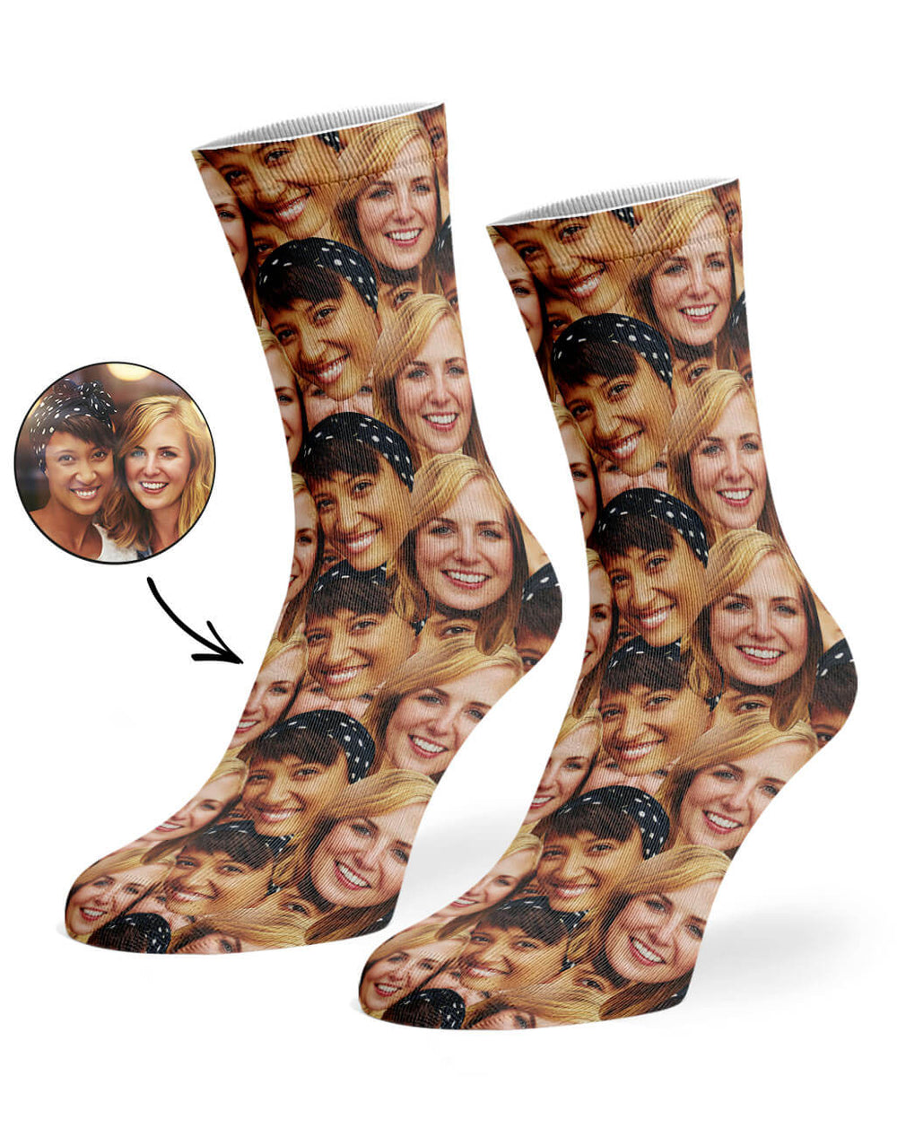 Best Friends Face Mash Socks | Custom Friends Socks