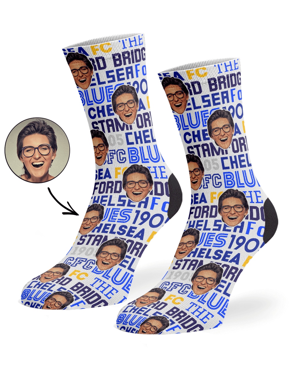 Chelsea FC Socks | Personalised Chelsea FC Socks