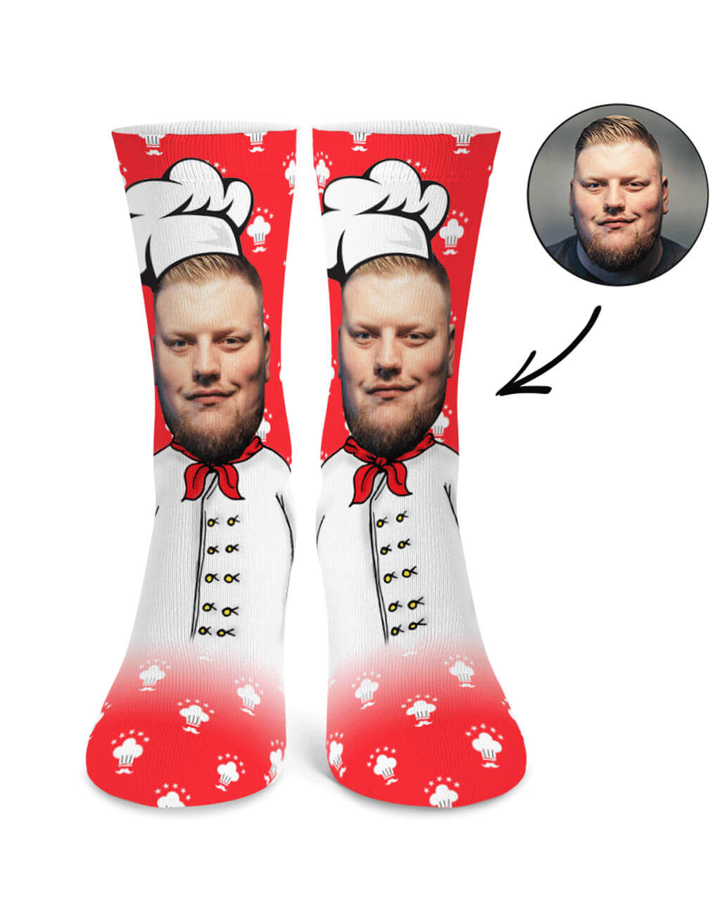 Chef Me Socks | Custom Chef Face Socks – Super Socks