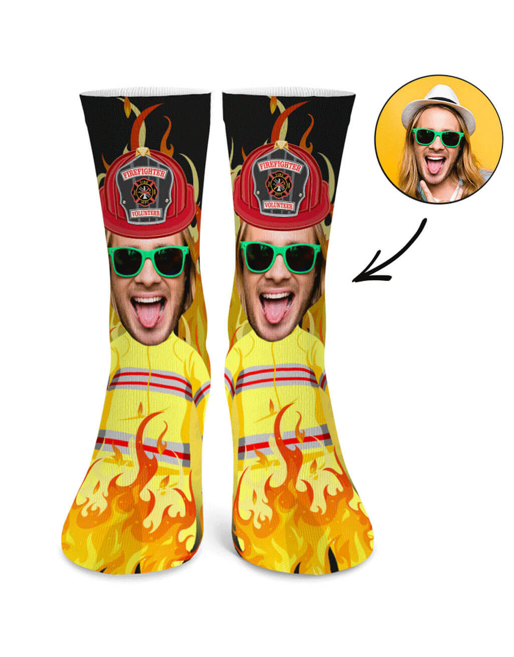Fireman Me Socks | Personalised People Socks