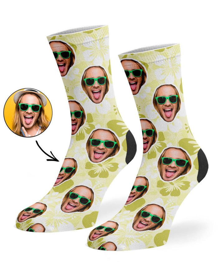 Hawaiian Face Socks - Personalised Hawaiian Socks