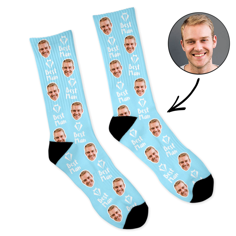 Best Man Socks - Custom Best Man Face Socks – Super Socks